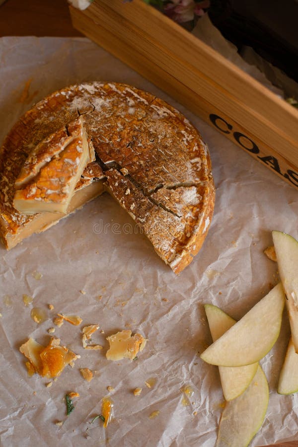 Rustic Display of Traditional Italian Artisan Cheeses Stock Image ...