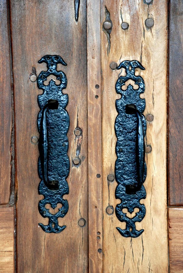Rustic Door and Handle Levers Stock Image - Image of home, lever: 7791599