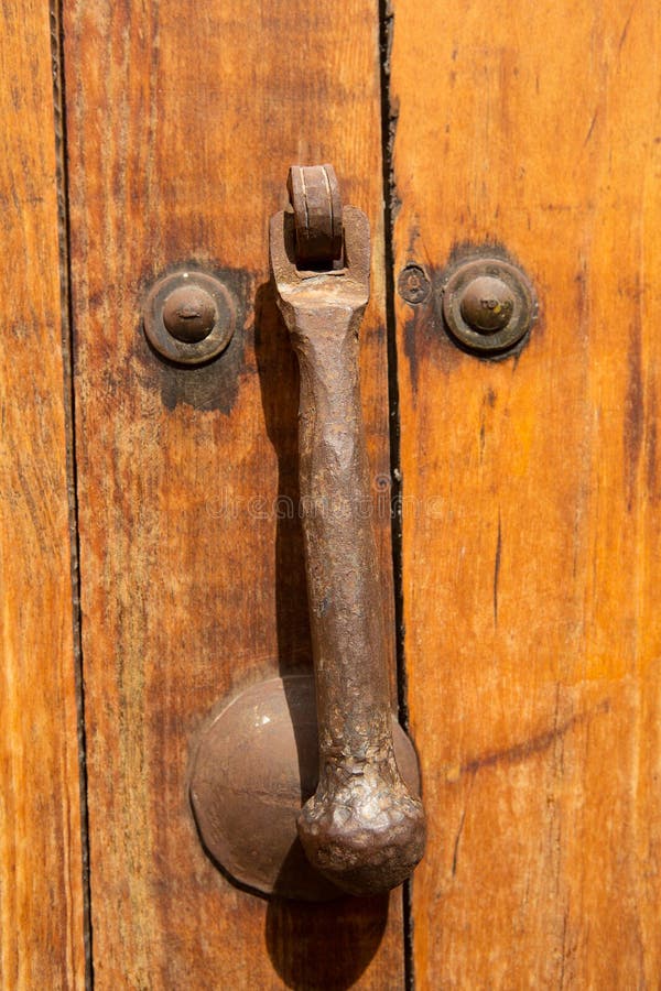 Rustic door knocker stock photo. Image of iron, vintage - 47402292
