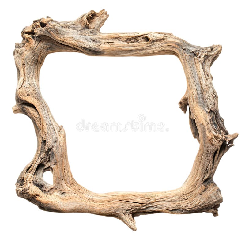Rustic Driftwood Frame Natural Square Border Design Art Tree Shape ...