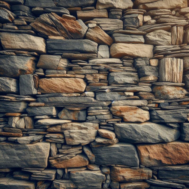 Rustic Drystone Wall Texture with Weathered Stones, Ideal for ...