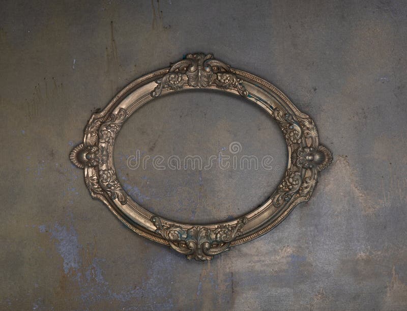 Rustic Dusty Frame on Concrete Wall Stock Image - Image of dusty, retro ...