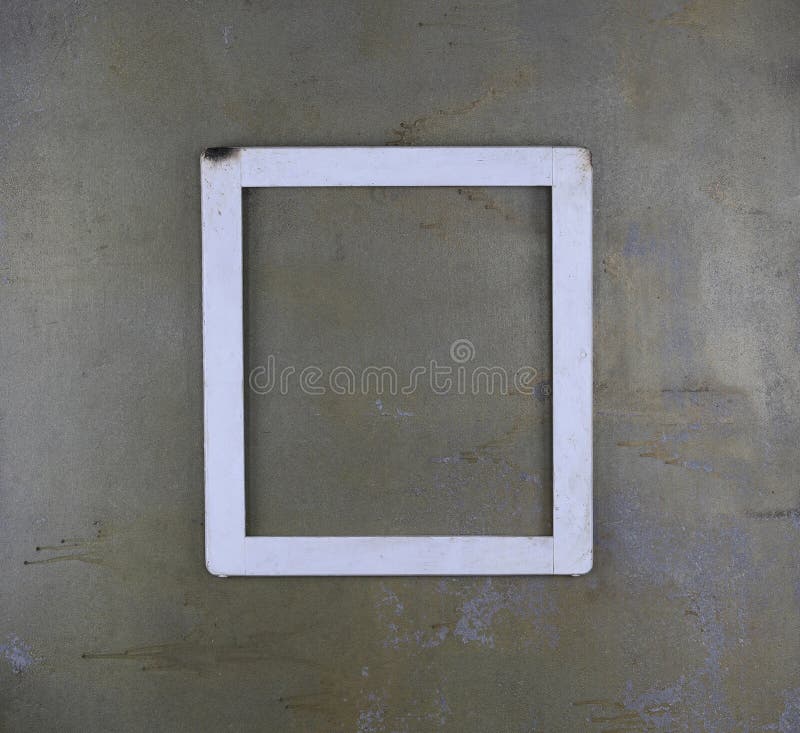 Rustic Dusty Frame on Concrete Wall Stock Image - Image of blank, frame ...