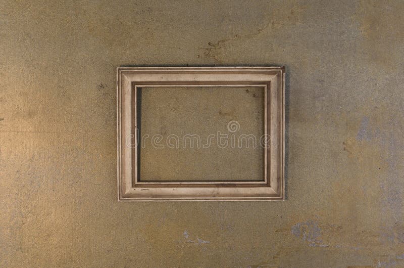 Rustic Dusty Frame on Concrete Wall Stock Image - Image of grunge ...