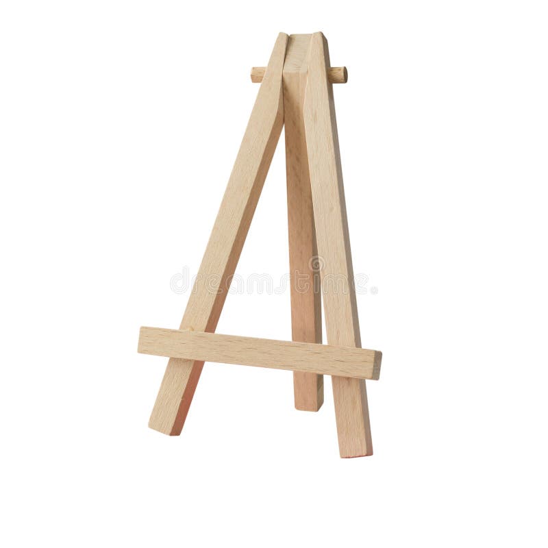 Rustic Easel Style Wooden Tripod Isolated on White Stock Image - Image ...