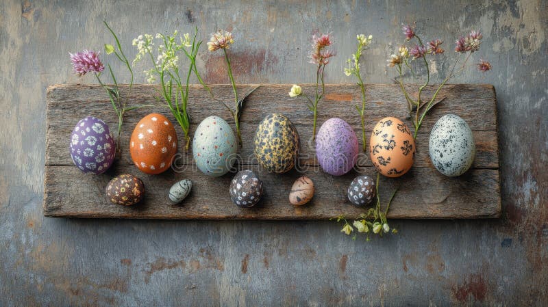 Rustic Easter Decor with Eggs and Vintage Wood, Cozy Holiday Aesthetic ...