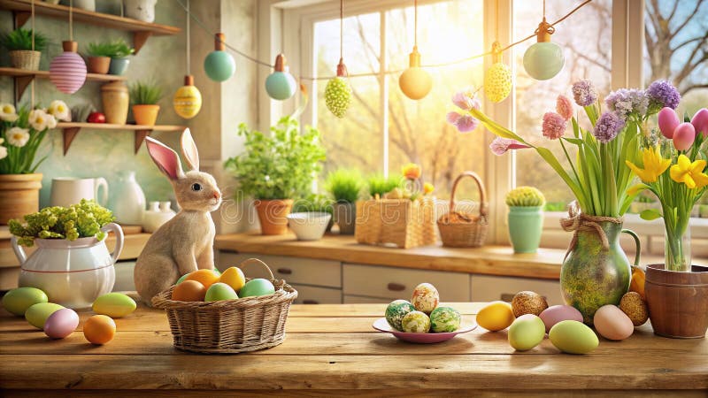 Rustic Easter Kitchen Decor Charming Pastel Accents and Handmade Crafts ...