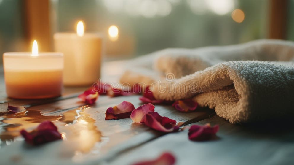 Rustic Easter Spa Experience with Relaxing Self Care Bath Decor Stock ...