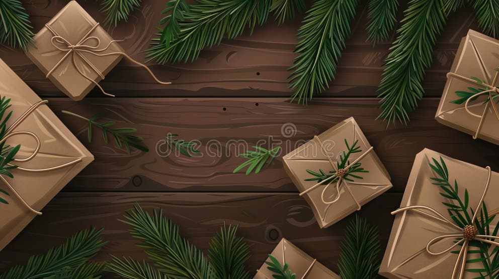 Rustic Eco-friendly Gift Packaging with Natural Elements and Craft ...