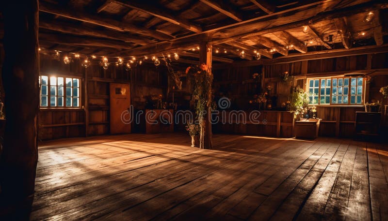 Rustic Elegance Illuminates Modern Luxury Inside Old Building Generated ...