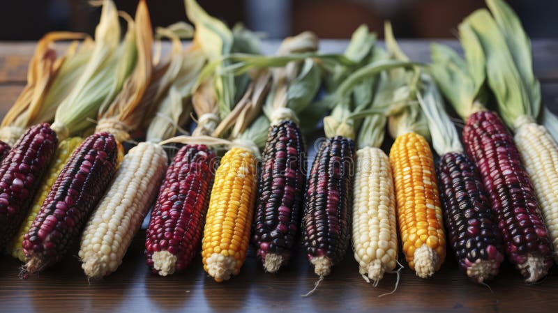 Rustic Elegance Meets Indian Corn Vibrancy. Generative AI Stock ...