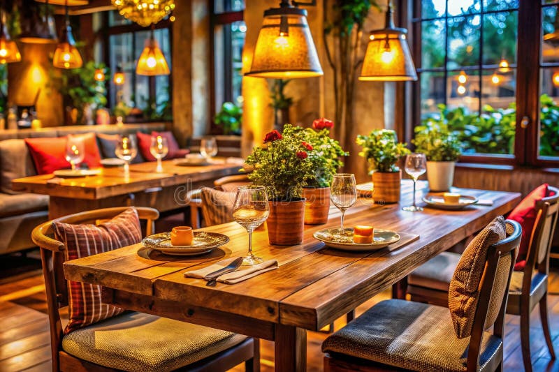 Rustic Elegance Meets Upscale Dining a Warm and Inviting Bistro Table ...