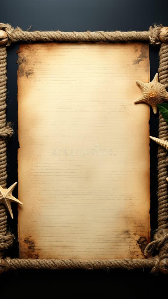 Rustic Elegance Nautical Rope Frames Blank Paper, Adding Maritime ...
