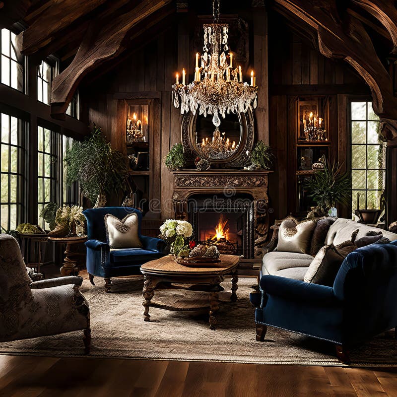 Rustic Elegance Rustic Design with Luxurious Touches Like Cry Stock ...