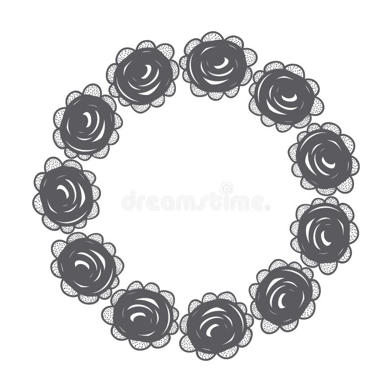 Rustic emblem roses design stock vector. Illustration of border - 110439220