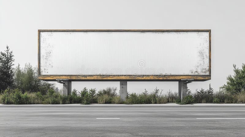 Rustic Empty Billboard in Nature Generative AI Stock Illustration ...