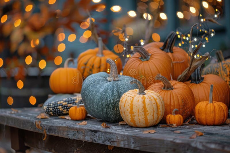 Rustic fall setting stock image. Image of corn, outdoor - 11939445