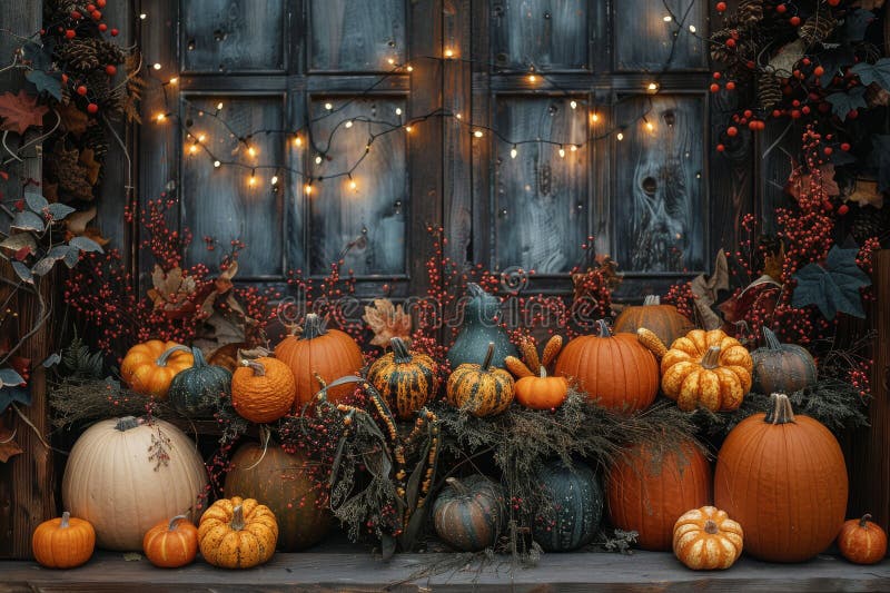 Rustic fall setting stock image. Image of corn, outdoor - 11939445