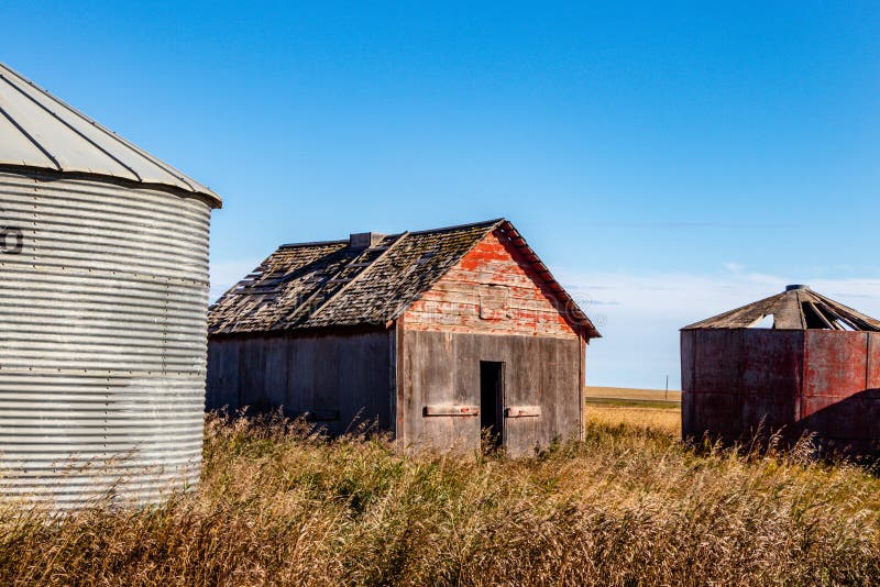 Rustic Farm Buildings. Starland County, Alberta, Canada Stock Image ...