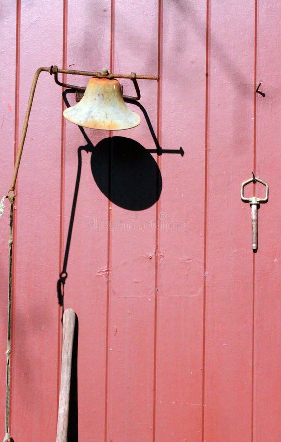 Rustic Farm Table Dinner Bell Stock Photo - Image of farm, side: 172399800