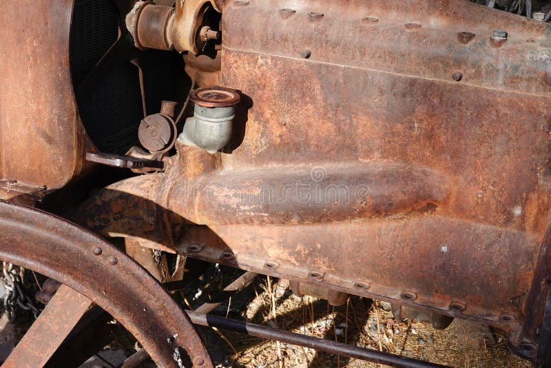 Rustic Farm Tractor Details Stock Image - Image of deer, ancient: 204408961