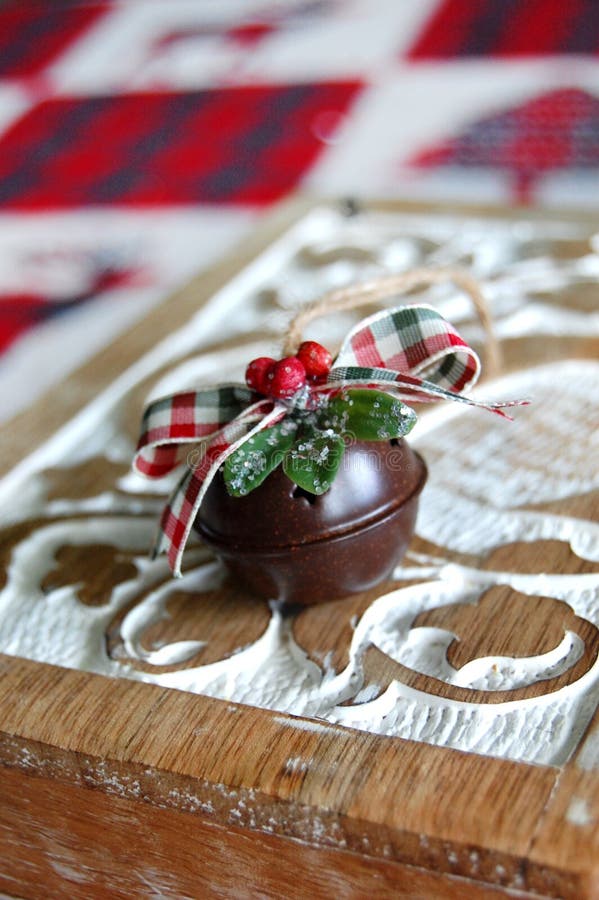 Rustic Farmhouse Vintage Jingle Bell Stock Image - Image of christmas ...