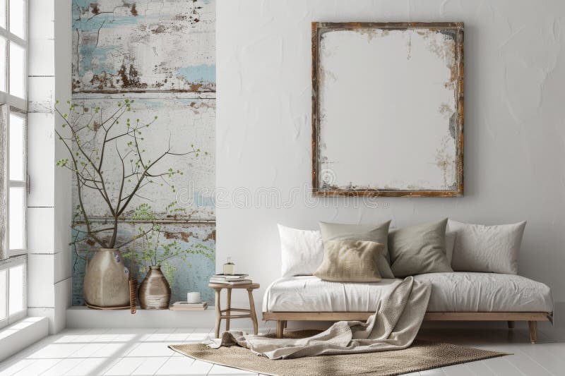 Rustic Farmhouse Wall Decor on a Transparent White Canvas Stock ...