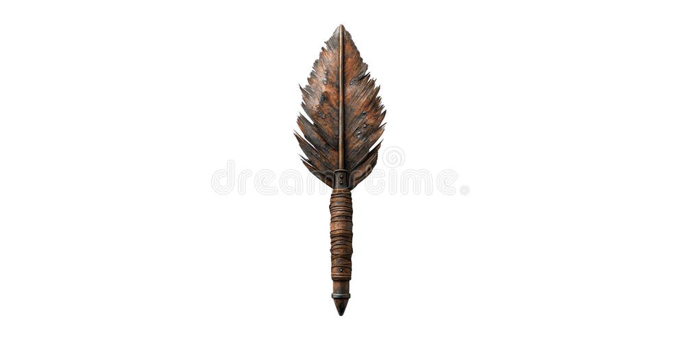 Rustic Feather-Shaped Metal Dagger. Ancient Weapon Design and ...