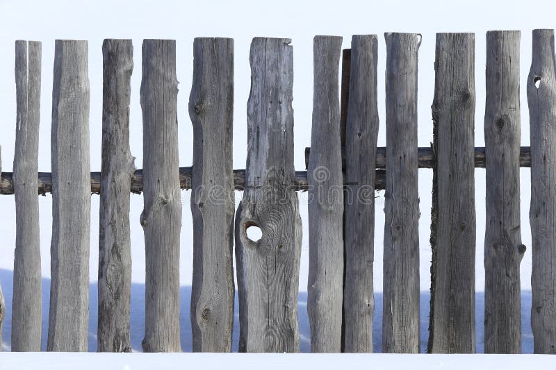 Rustic fence stock image. Image of snow, scene, wooden - 51871135