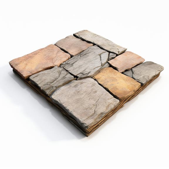 Rustic Flagstone Pattern with Natural Earthy Texture Background Stock ...