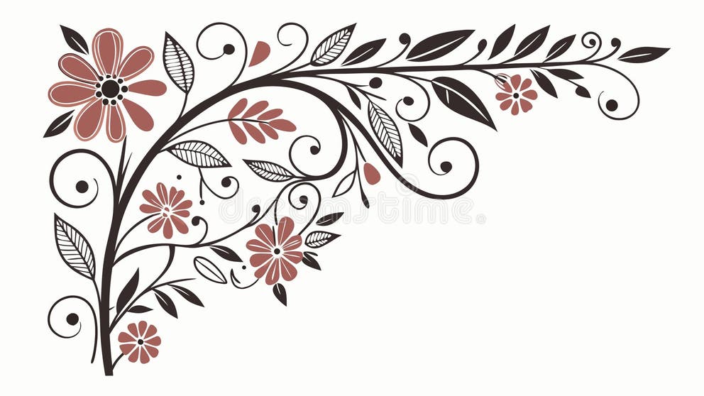 Rustic Floral Corner Design Stock Illustrations – 4,086 Rustic Floral ...