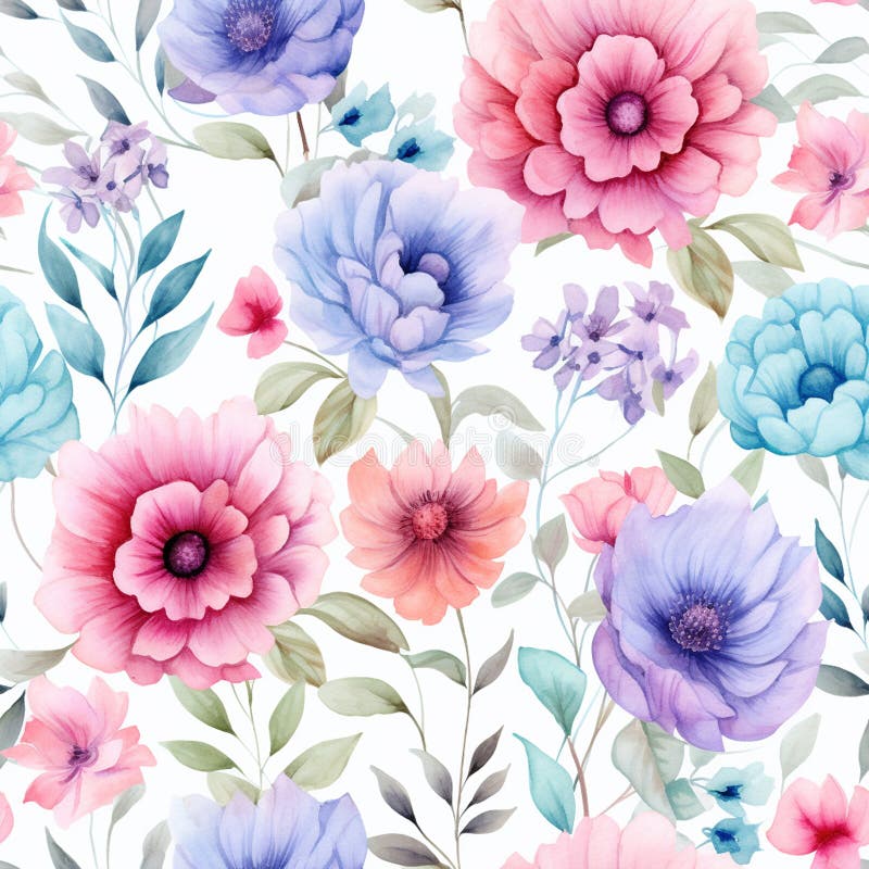 Rustic Floral Pattern for Country Themes Stock Illustration ...