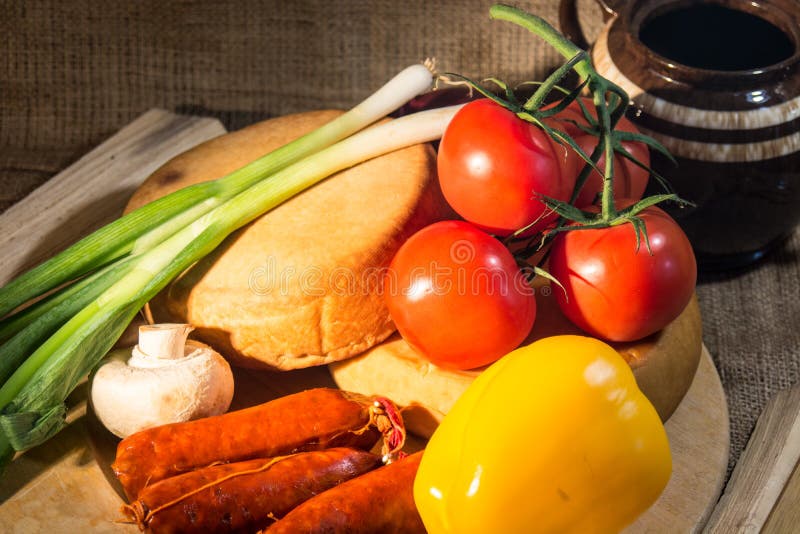 Rustic food stock photo. Image of buns, picnic, baguette - 13604686
