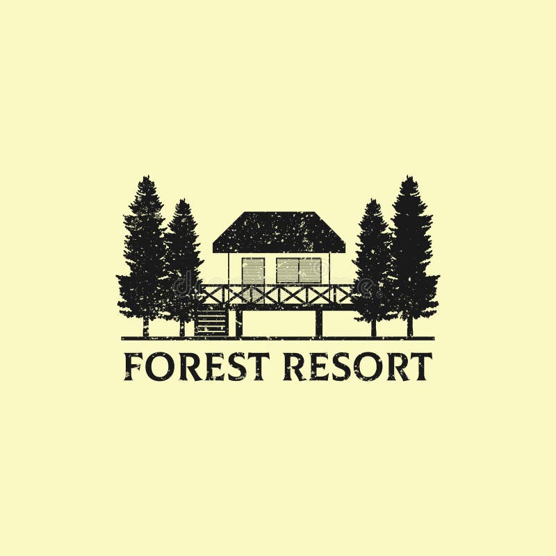 Rustic Forest Resort Logo Design, Best for Business and Hotel Logo Idea ...