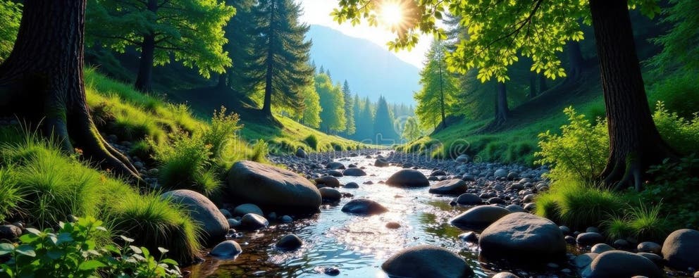 Rustic Forest Stream Plunges into Valley, Dramatic Dolomites, Wild ...