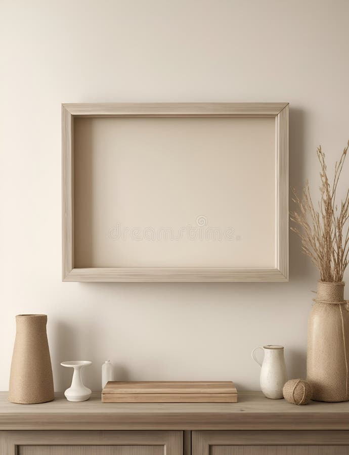 Rustic Frame Mockup of Natural Wooden Frames in Minimalist Settings ...