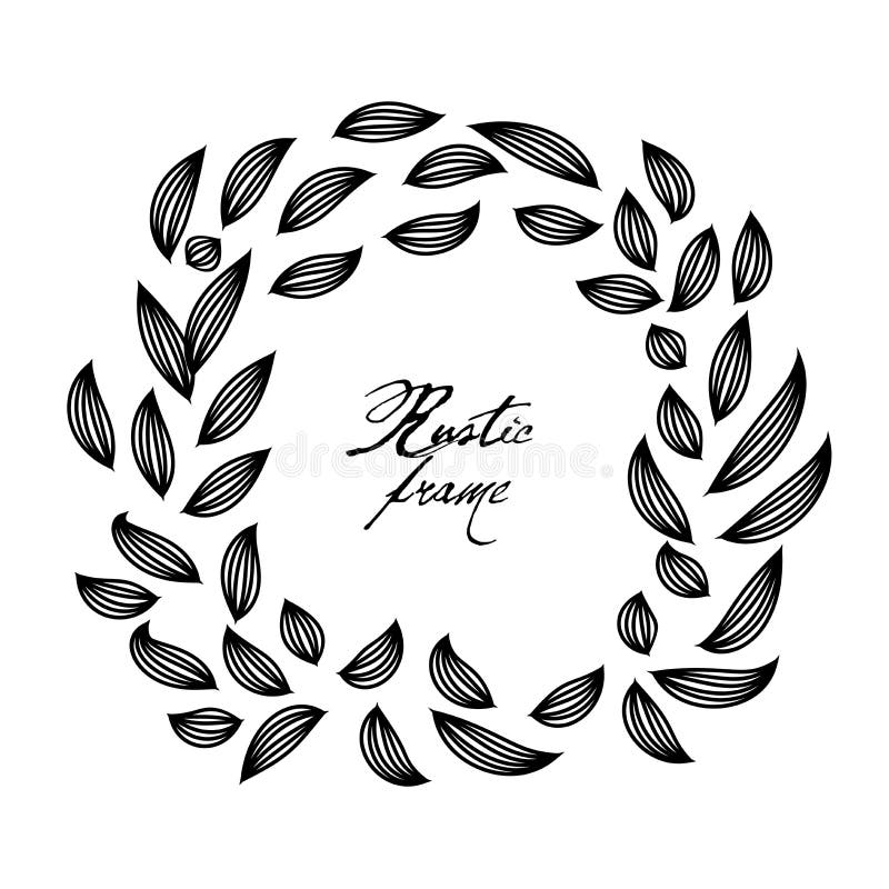 Rustic frame vector stock illustration. Illustration of decoration ...