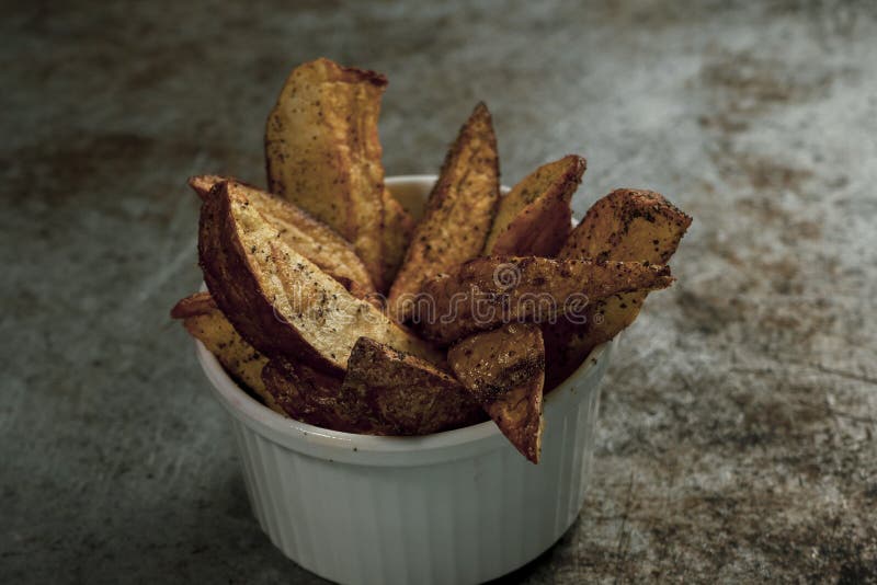 Rustic French Fries on Tray Stock Image - Image of ketchup, closeup ...