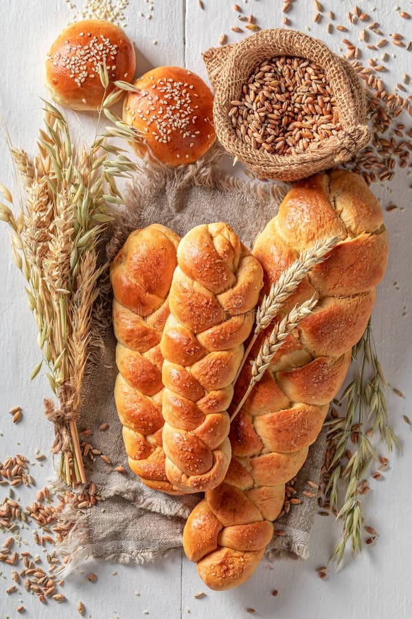Rustic and Fresh Loaf of Breads Freshly Baked Stock Image - Image of ...
