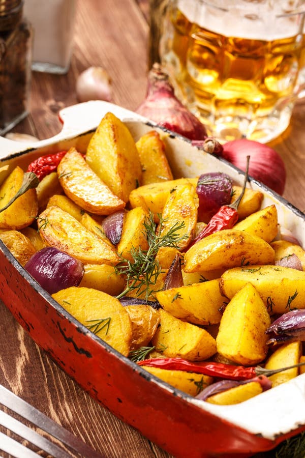 Rustic Fried Potato. Selective Focus. Stock Photo - Image of ...