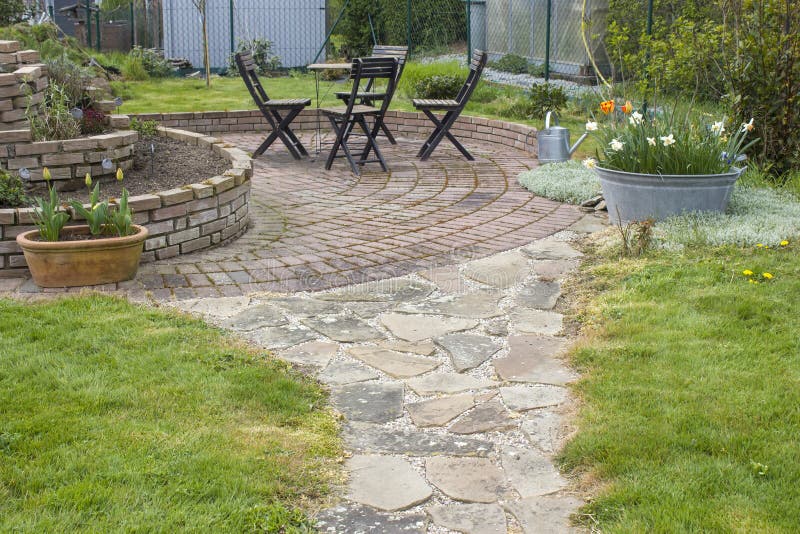 Rustic Garden - Blooming Spring Flowers Stock Photo - Image of organic ...