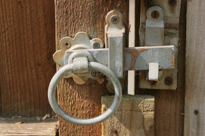Rustic Garden Gate Latch stock image. Image of gate, rustic - 16701921