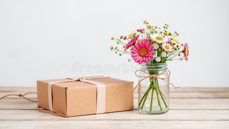 Rustic Gift Box Mockup Elegant Packaging Design for a Charming Online ...