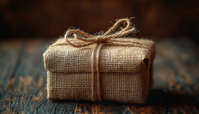 Rustic Gift Box Wrapped with Love and String Generated by AI Stock ...