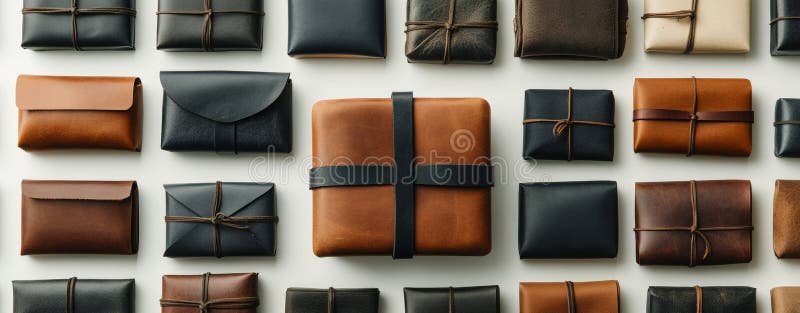 A Rustic Gift Wrapping Kit Featuring Craft Paper, Scissors, and Various ...