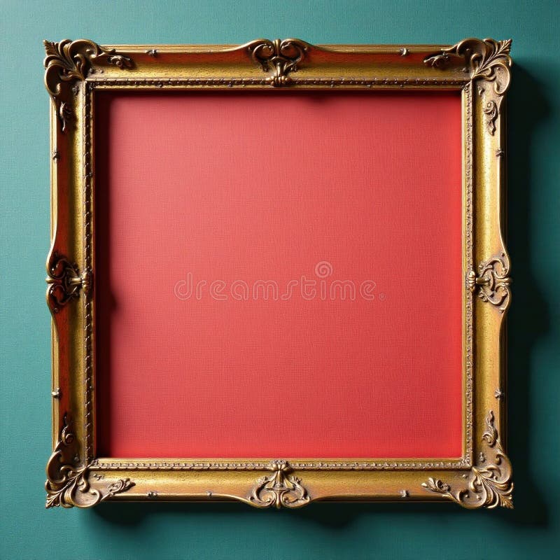 Rustic Gold Rectangle Frame with Distressed Texture , Simple, Gold ...