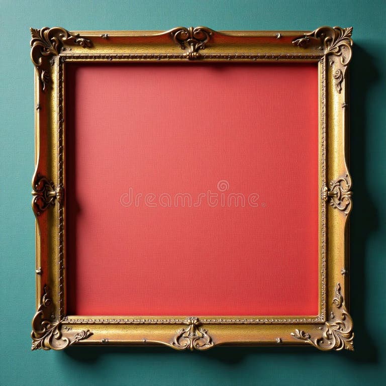 Rustic Gold Rectangle Frame with Distressed Texture , Simple, Gold ...