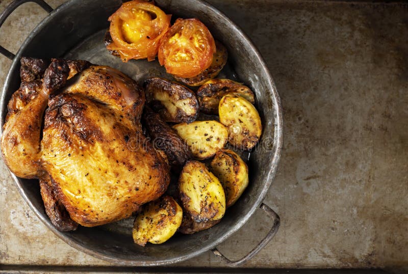 Golden roasted chicken stock image. Image of white, poultry - 32917743