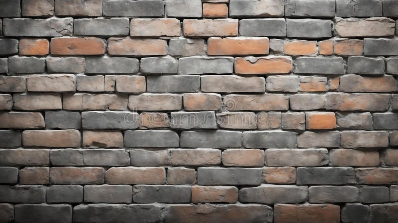 Rustic Gray Brick Wall Ai Generated Stock Illustration - Illustration ...