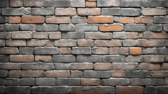 Rustic Gray Brick Wall Ai Generated Stock Illustration - Illustration of background, brick ...